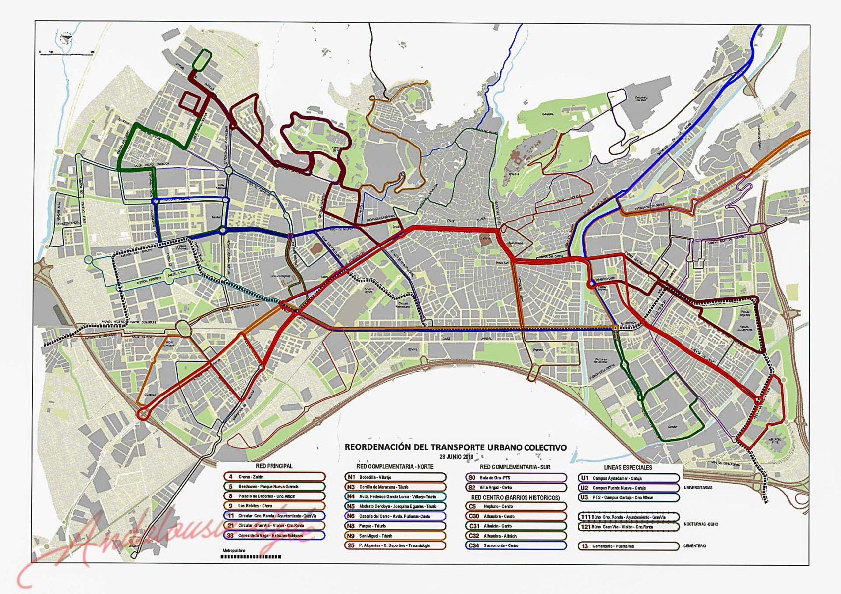 Carte Grenade : télécharger gratuitement le plan Bus Métro